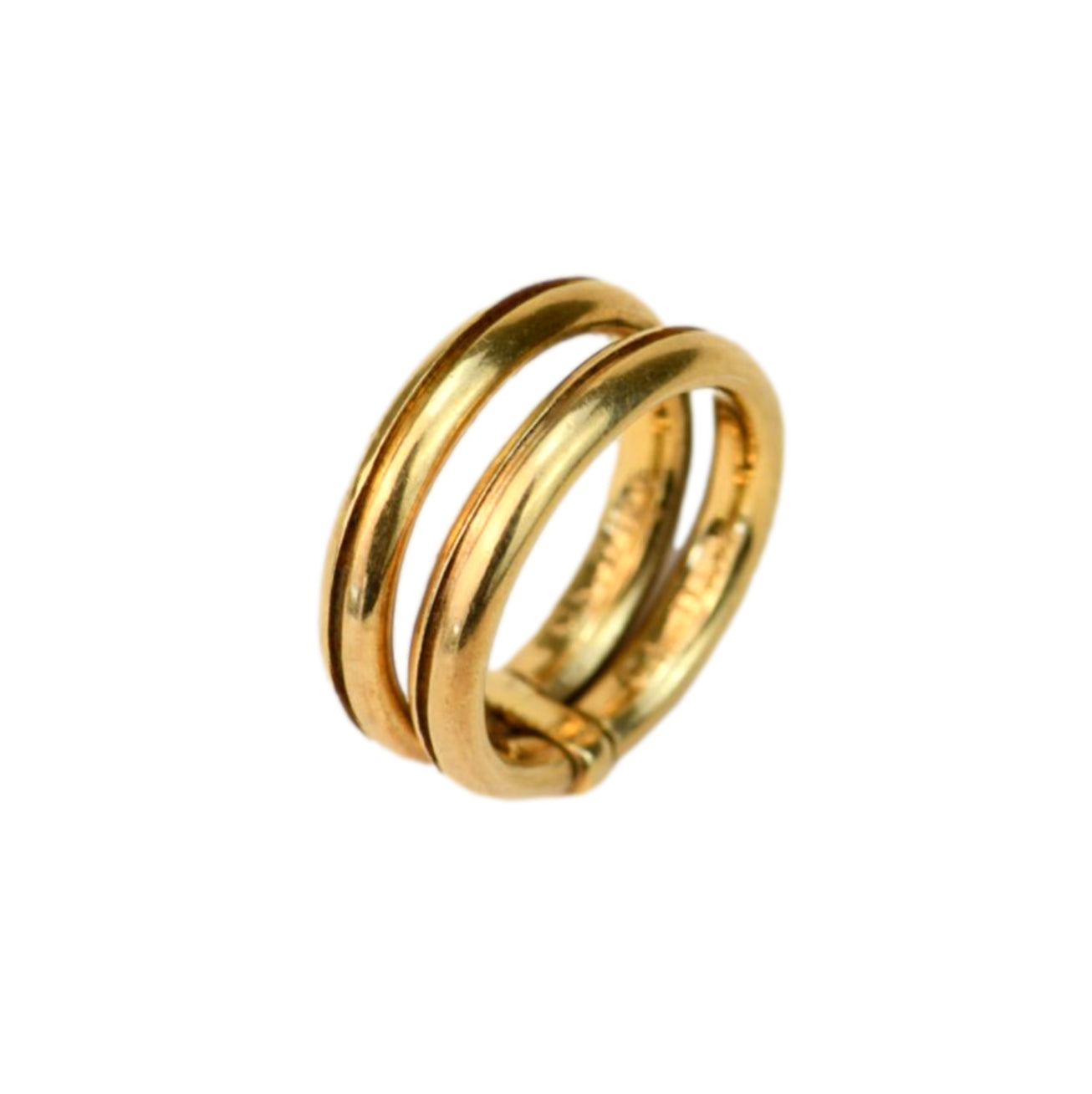 Dior 18K Yellow Gold Double Ring Size 51 – Dandelion Antiques