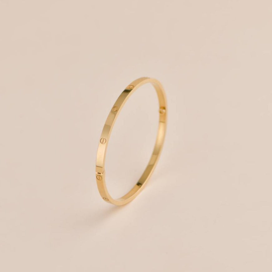 Cartier Love Bracelet Small Model 18K Yellow Gold Size 19 Dandelion Antiques