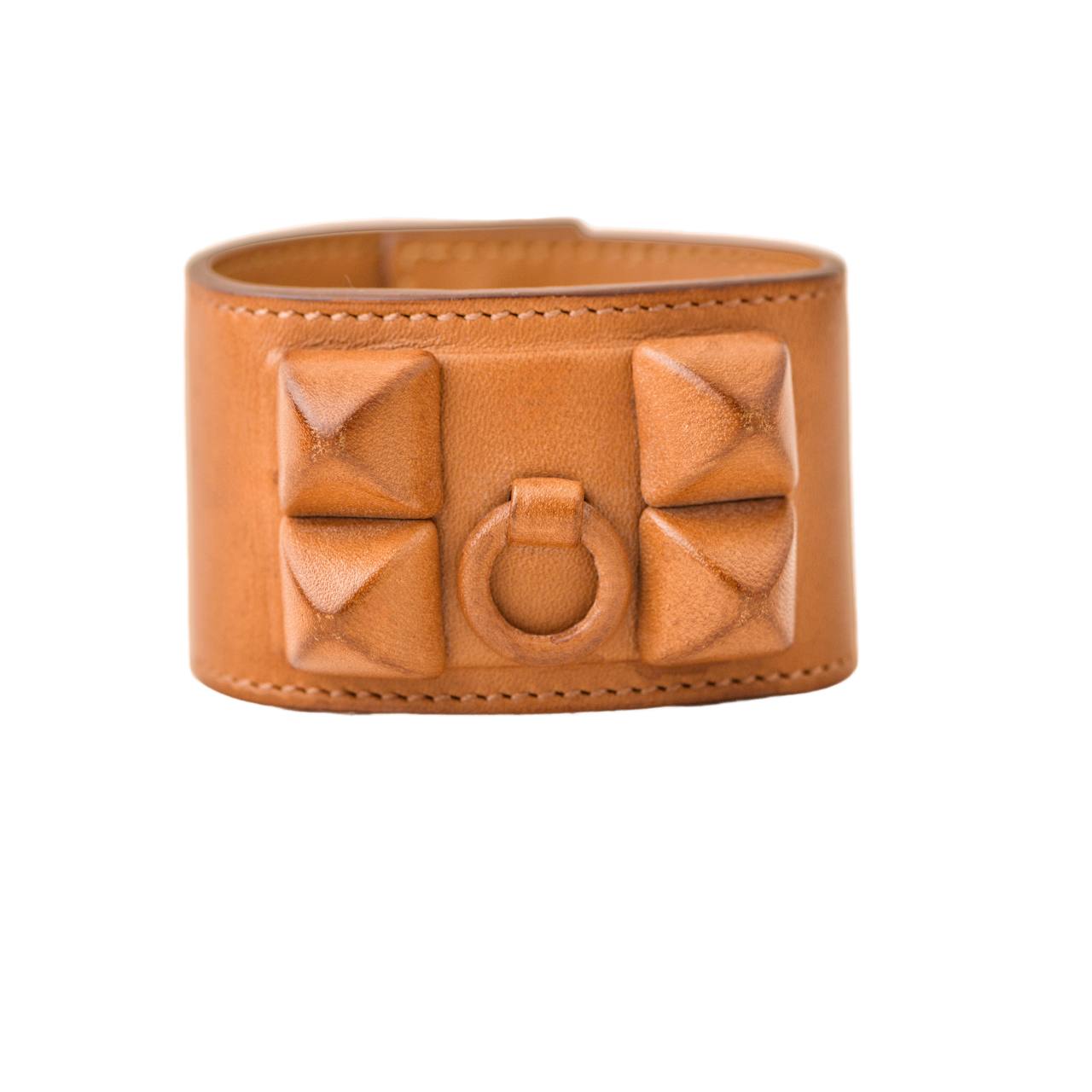 Hermès Leather Collier de Chien Shadow Cuff T2 – Dandelion Antiques