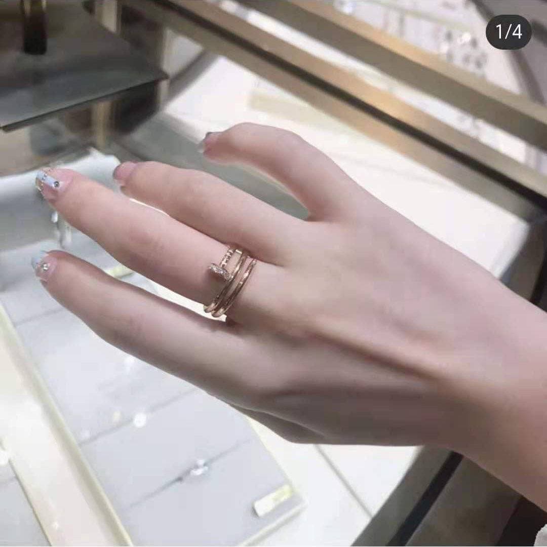 Cartier Juste un Clou Diamond Rose Gold Engagement Ring Dandelion Antiques